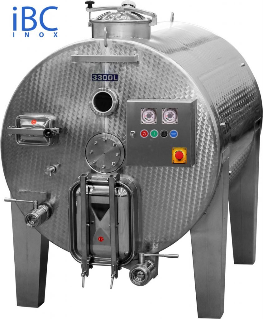 Rezervor orizontal tip vinificator volum 3000 - 5000 litri - iBC INOX